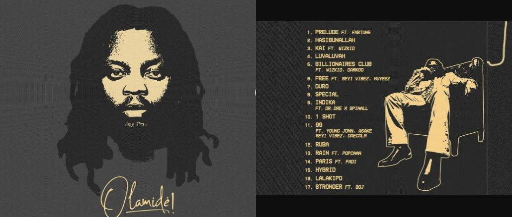 Olamide Unveils Tracklist for Upcoming Album "Olamidé" - Gistlover
