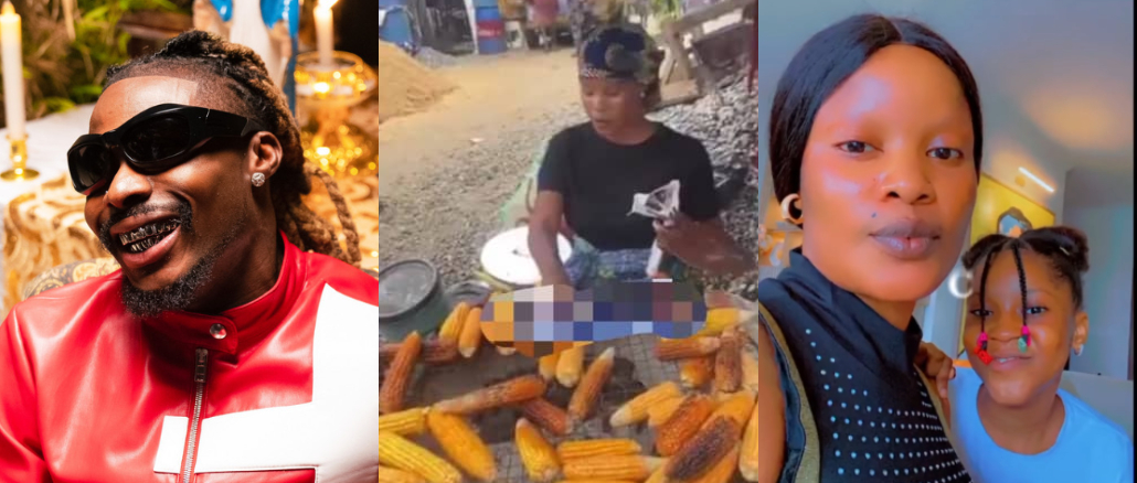Asake’s Baby Mama Spotted Roasting Corn by Roadside - Gistlover