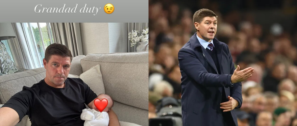 Steven Gerrard Sparks Reactions with 'Grandad Duty' IG Post - Gistlover