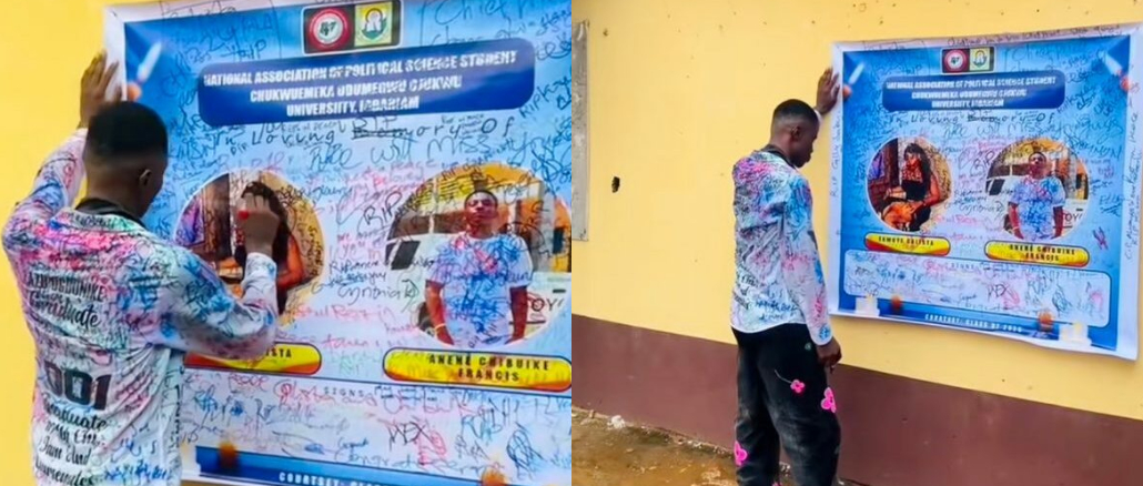 COOU Graduate Honors Late Coursemates in Viral Sign-Out Tribute - Gistlover