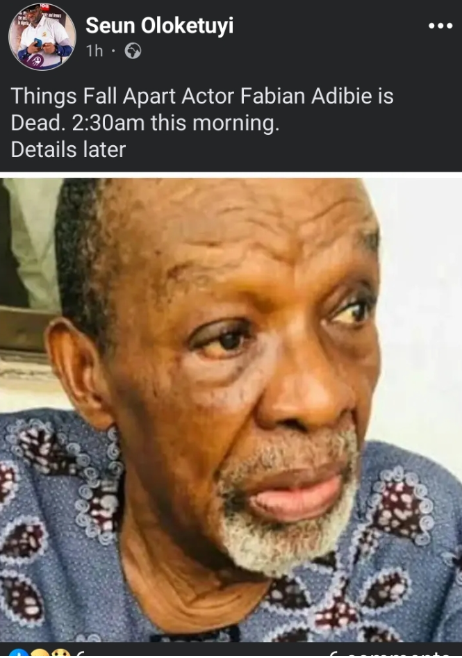 BBNaija’s Uriel Oputa Mourns Uncle, Veteran Actor Chief, Fabian Adibe ...