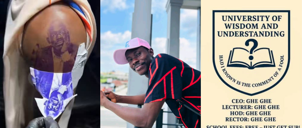Nigerian Man Tattoos GheGhe After ‘Graduating’ from Online University ...
