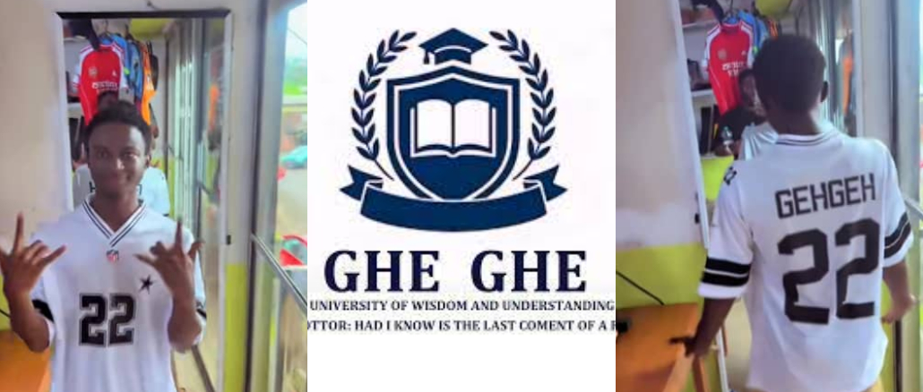 Nigerian Man Flaunts ₦70k GheGhe “School of Wisdom” Uniform Online ...