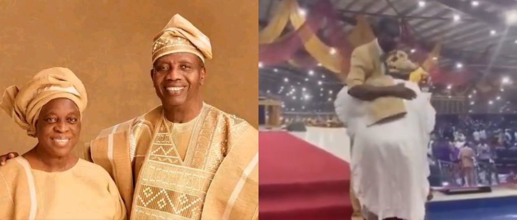 Pastor Adeboye And Wife Share Sweet Moment On Altar As They Celebrate ...