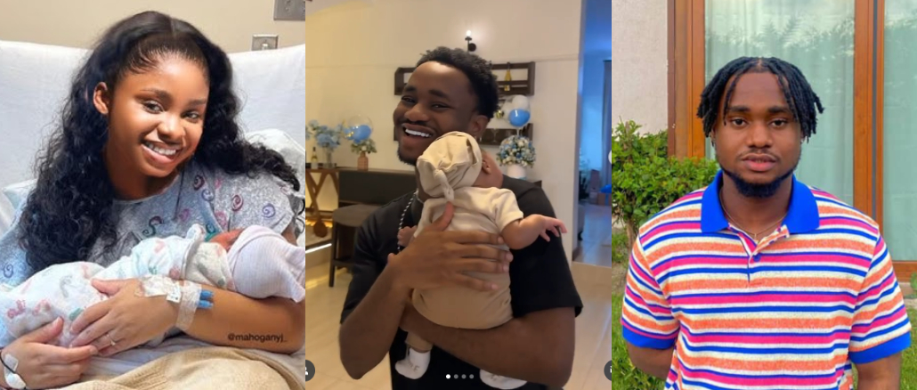 Festus Ojo Beams With Joy As He Meets Sister Priscilla’s Newborn Son, Rakeem - Gistlover