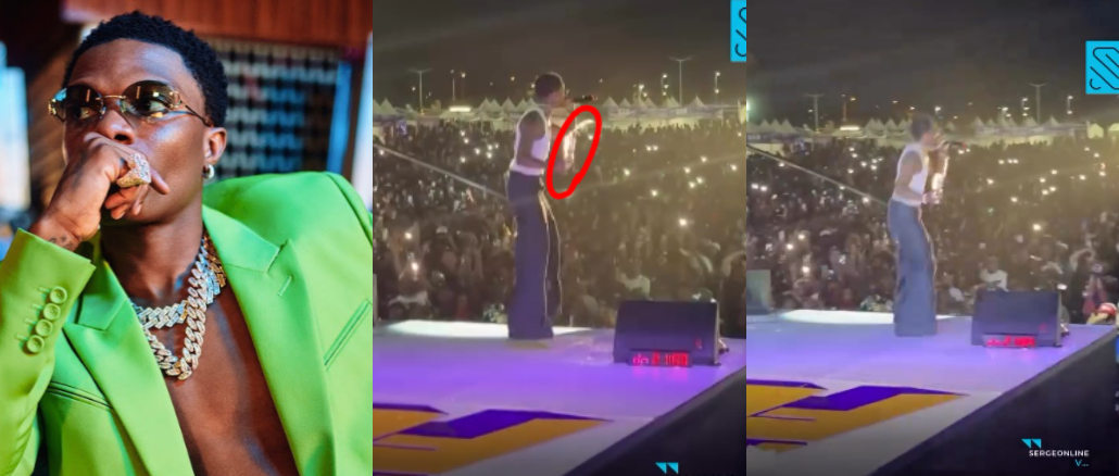 Wizkid Sparks Debate After Splashing Water On Fans At Concert - Gistlover