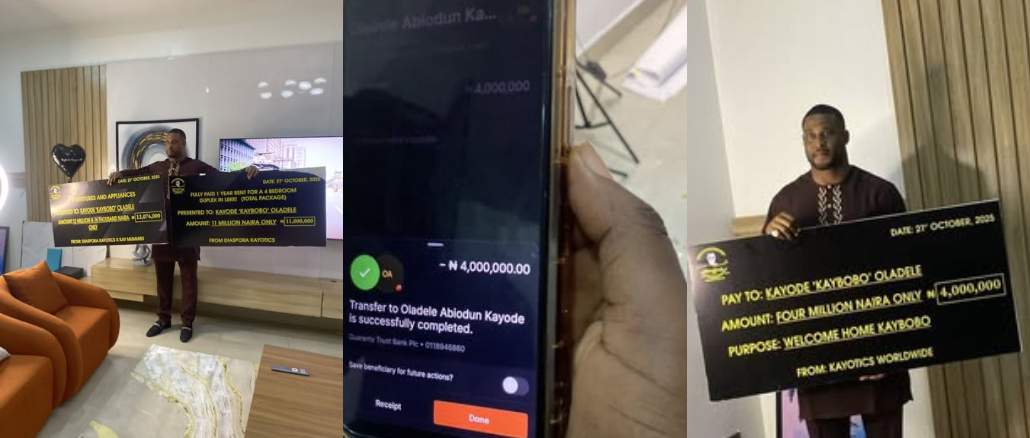 Fans Gift BBNaija’s Kaybobo a Fully Furnished Duplex, ₦4 Million, and ...