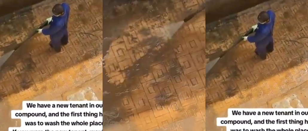 New Tenant Goes Viral After Washing Entire Compound on First Day ...