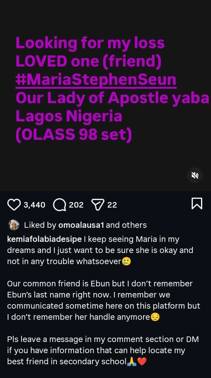 “I Need To Be Sure She’s Alive And Well”- Kemi Afolabi Appeals For Help ...