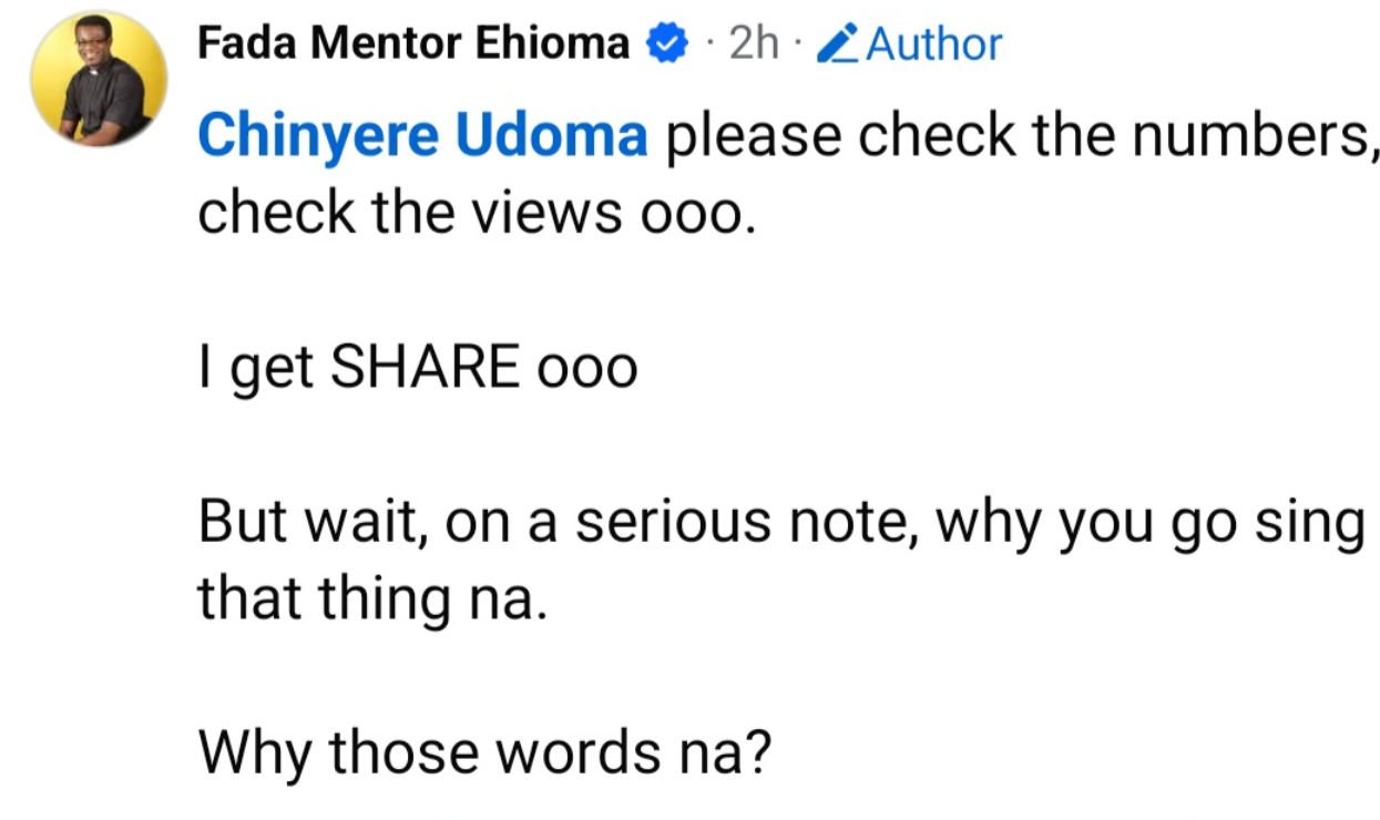 “Can Children Sing This?”- Catholic Priest Criticises Chinyere Udoma ...