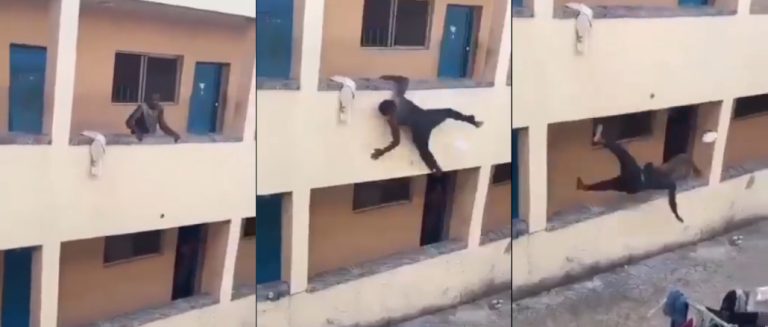 Social Media Buzz As Man Allegedly On Drugs Falls From Building In ...